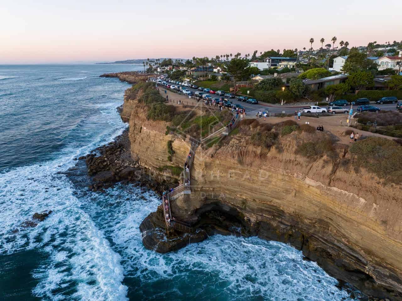Above Sunset Cliffs Natural Park in Point Loma San Diego | Drone Photo ...