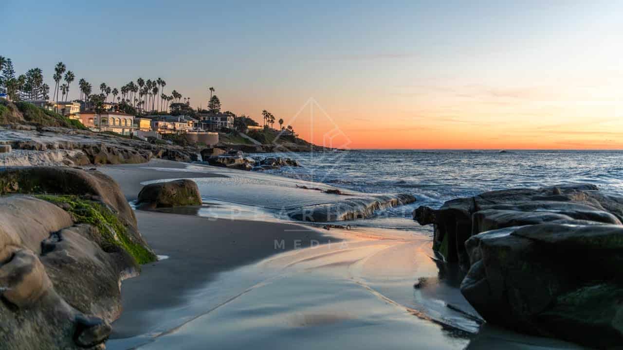 San Diego Beach Sunset Background