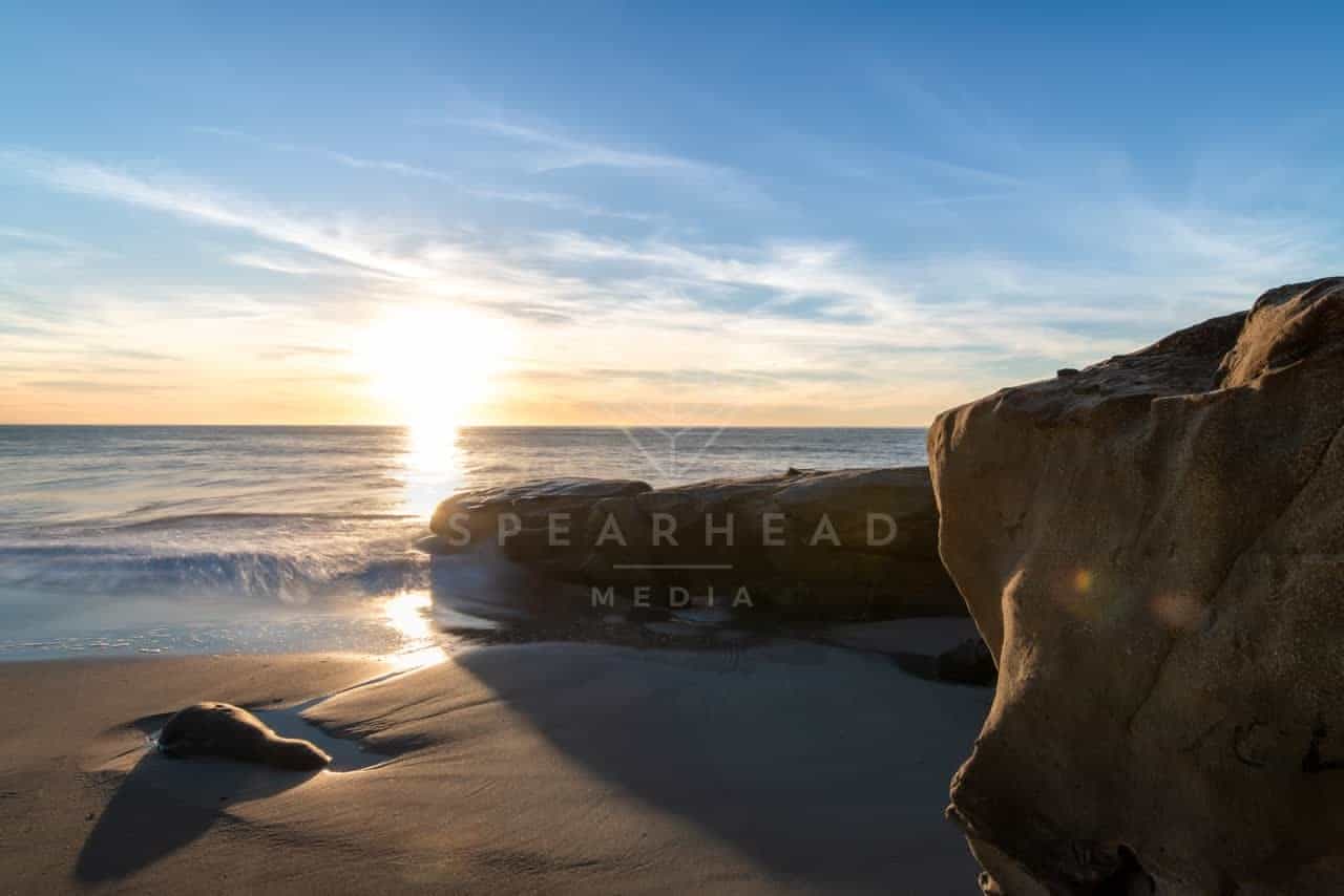 The iconic Windansea Beach in La Jolla San Diego California during ...