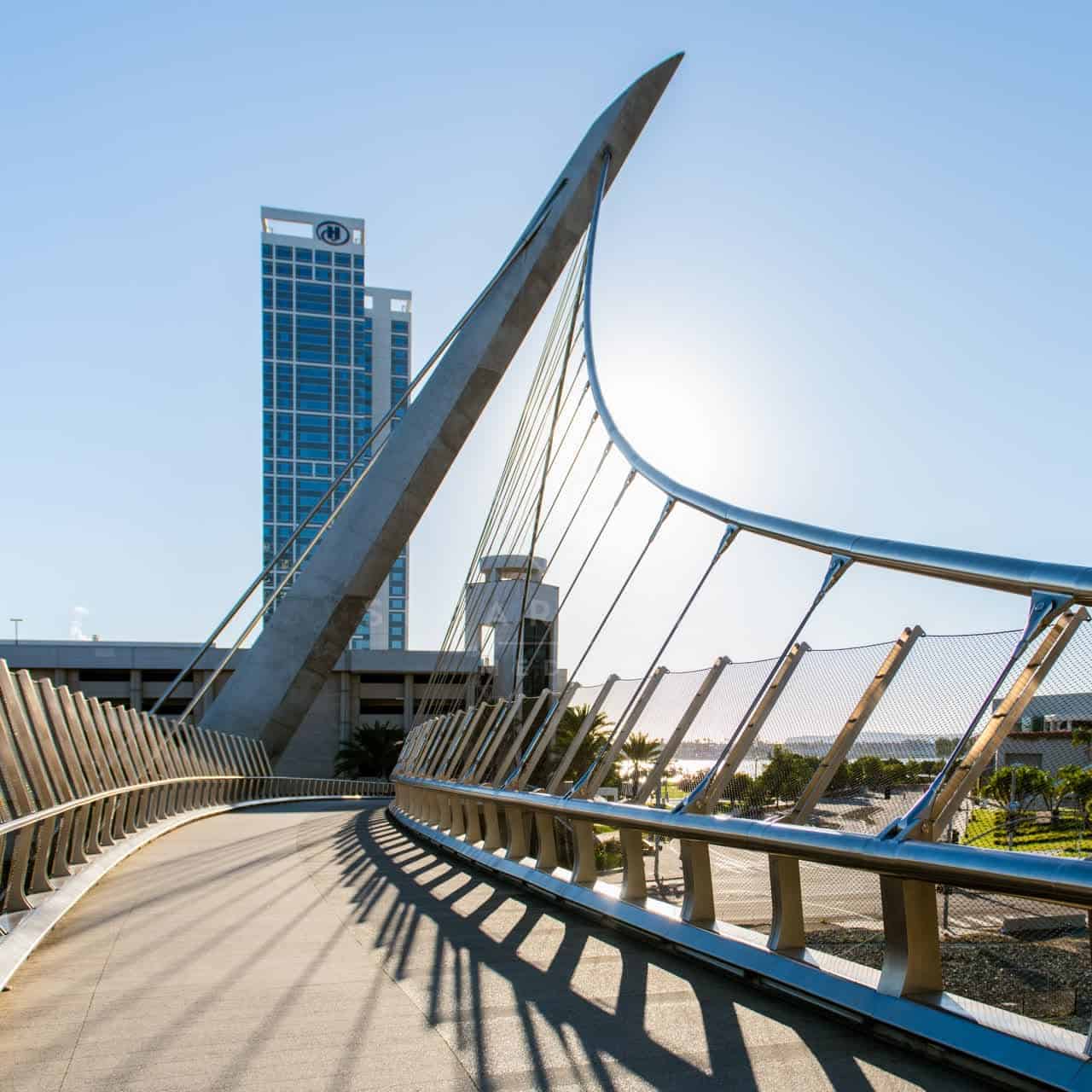 The Harbor Drive Pedestrian Bridge in Downtown San Diego | Photo - 1 ...